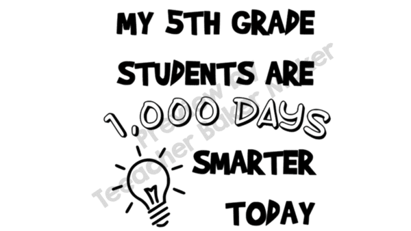 Celebrate the 1,000th Day of School for 5th Graders - Teacher Baker Maker